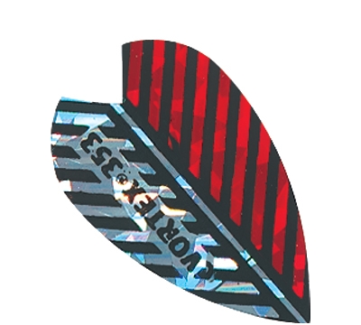 Silver/Red Micro Vortex Flight - Mueller's Billiard & Dart Supplies